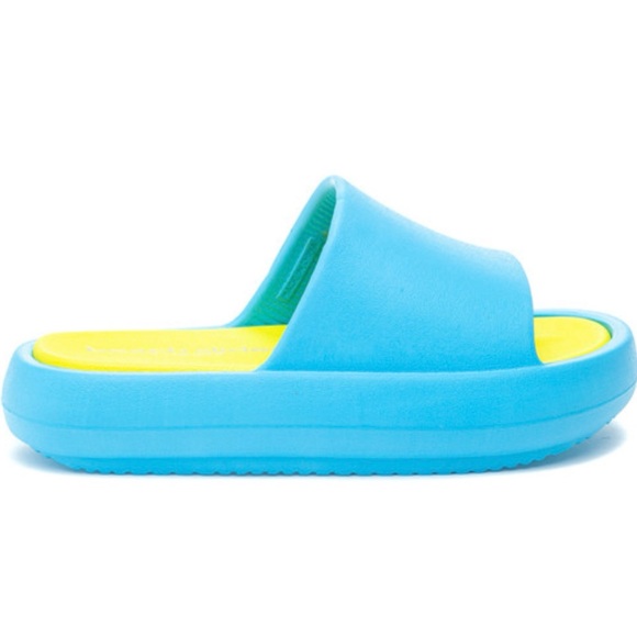 J/SLIDES | Shoes | Nib Beach Slides By Jslides Squish Turquoiseyellow ...